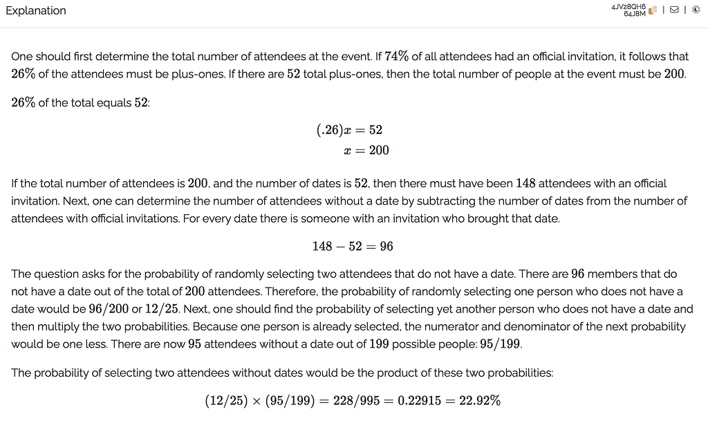 Question about probability problem - Quantitative reasoning ...